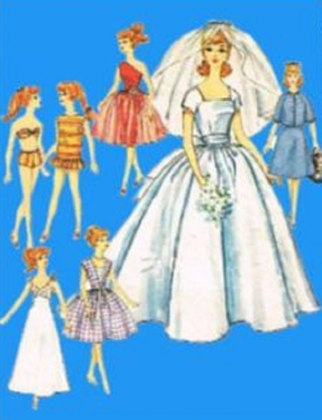 PDF Vintage Barbie 11-1/2 Sewing Pattern Wardrobe Clothes for Dolls 11 ...