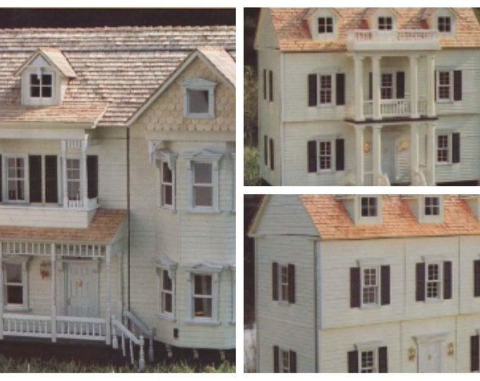 Vintage Woodworking Plans -- 3 Separate Dollhouse Builds -- 1:12 ...