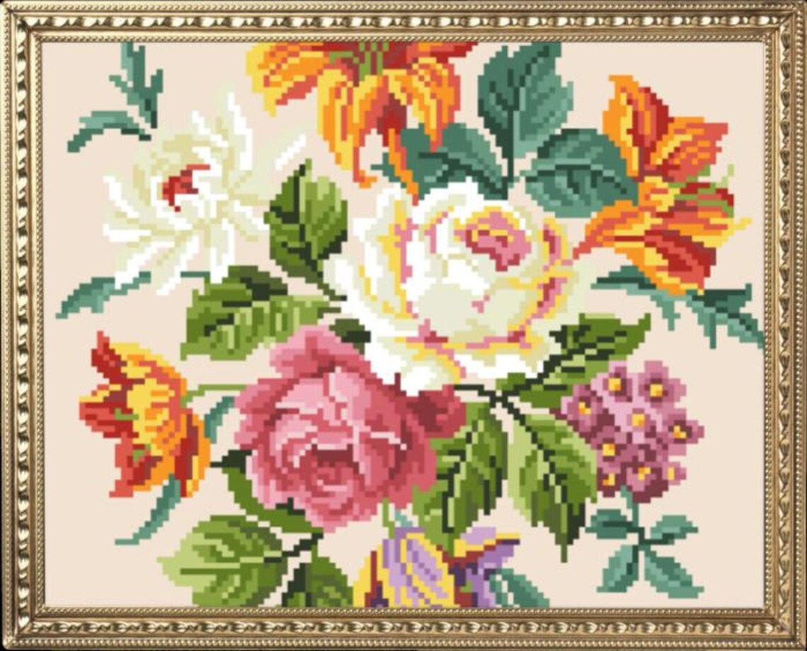 PDF Antique Sampler Counted Vintage Cross Stitch Pattern | Berlin ...