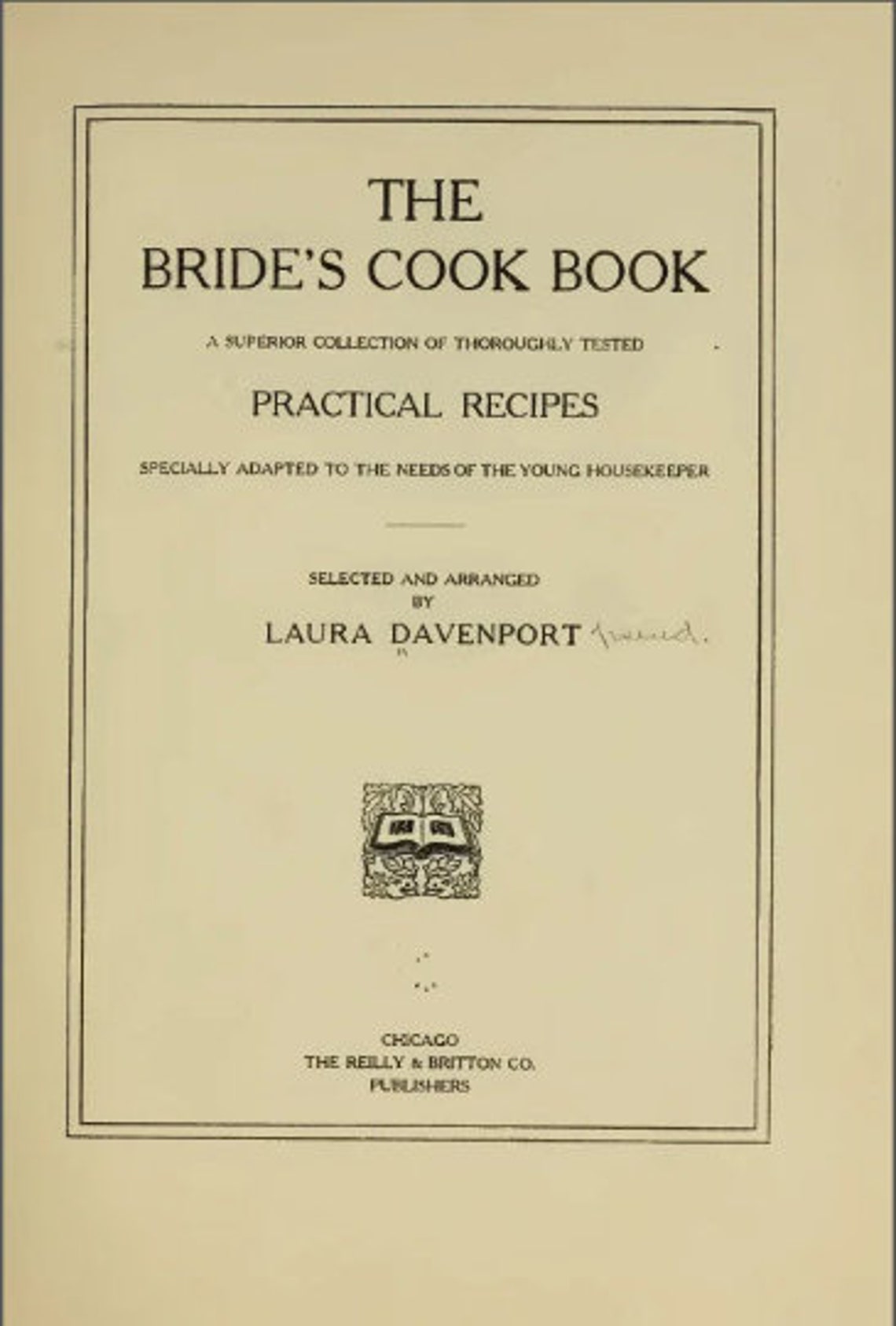 PDF Vintage Brides Cook Pattern the Brides Cook Book - Etsy