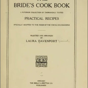 PDF Vintage Brides Cook Pattern | the Brides Cook Book | ENGLISH ...