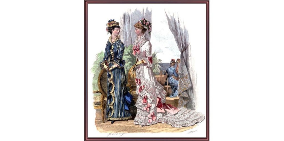 PDF Counted Vintage Cross Stitch Pattern | Victorian Lady | Victorian ...