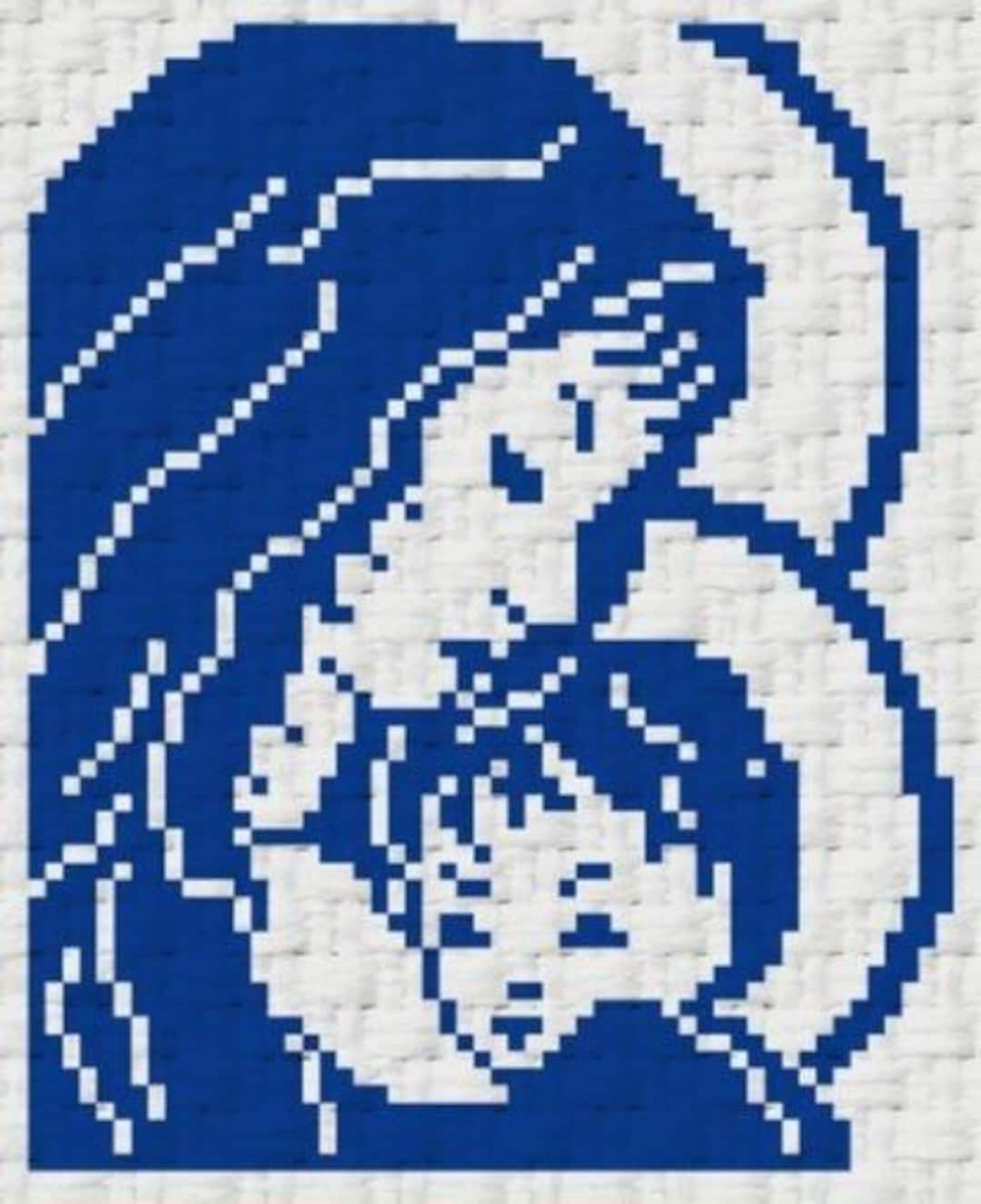 Crochet Pattern C2C Virgin Mary Counted for Crocheting Afghan Plaid ...