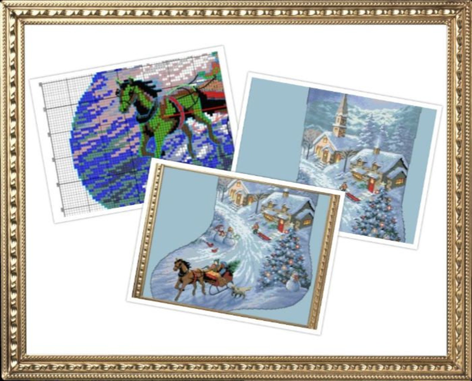 PDF Vintage Cross Stitch Pattern Christmas Stocking Scheme - Etsy