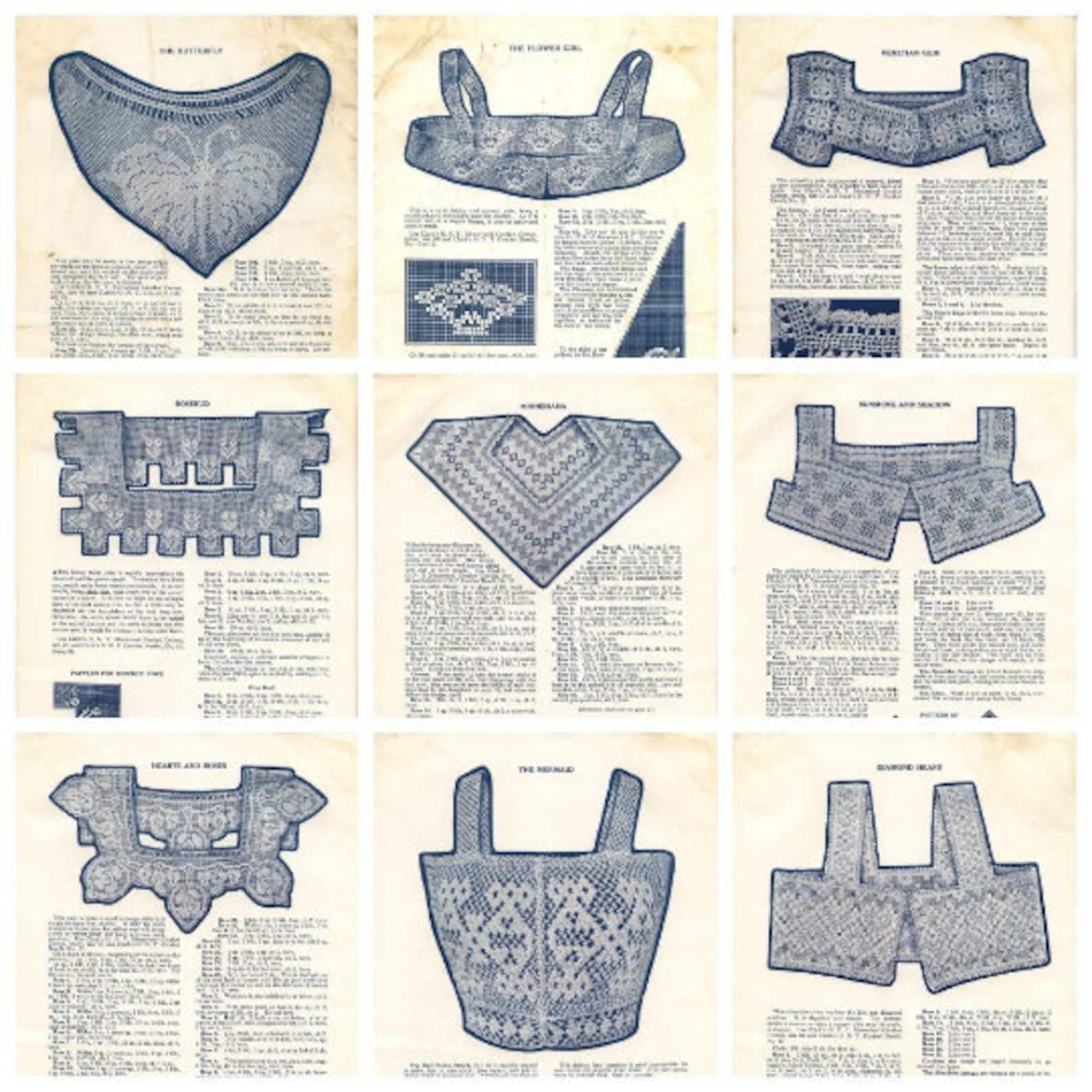 PDF Vintage Crochet Pattern | Crochet Pattern Yokes | ENGLISH | Digital ...