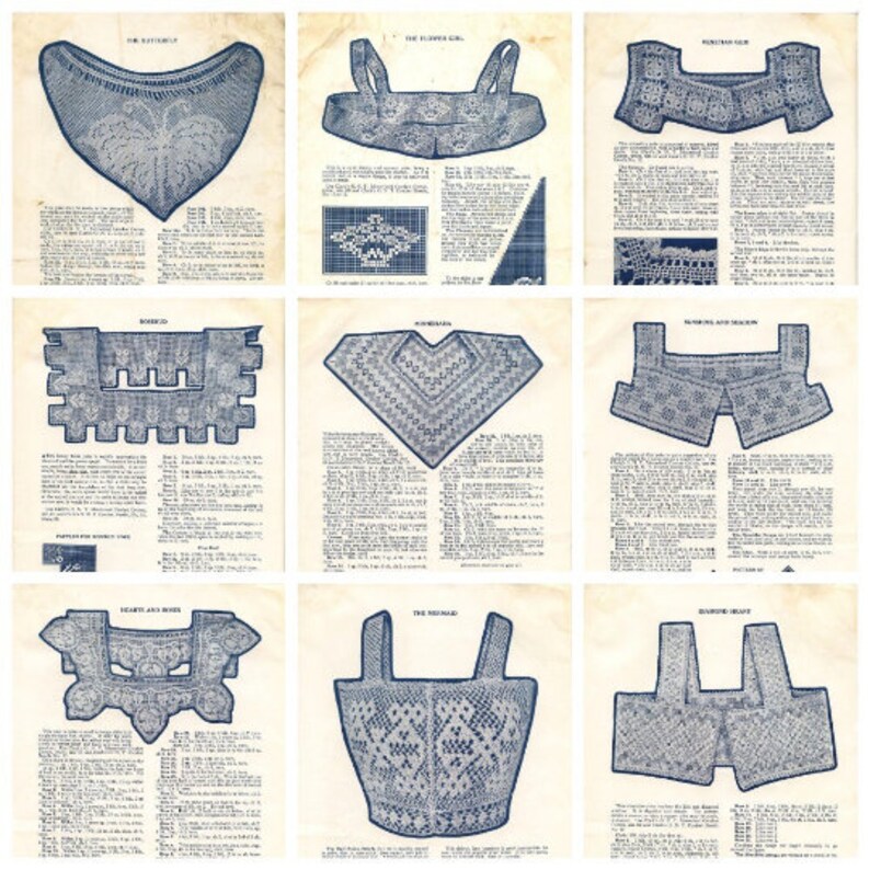 PDF Vintage Crochet Pattern Crochet Pattern Yokes ENGLISH - Etsy