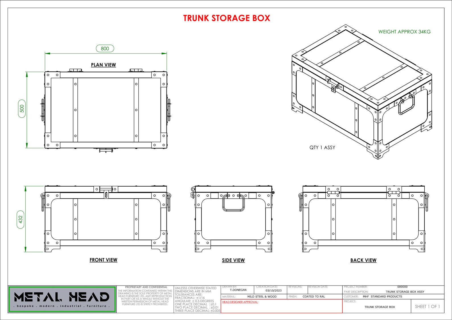 Trunk Box Storage Box Heavy Duty Storage Trunk With Metal Frame Trunk ...