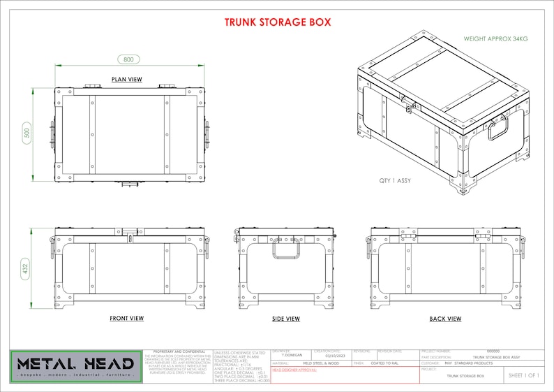 Trunk Box Storage Box Heavy Duty Storage Trunk With Metal Frame Trunk ...
