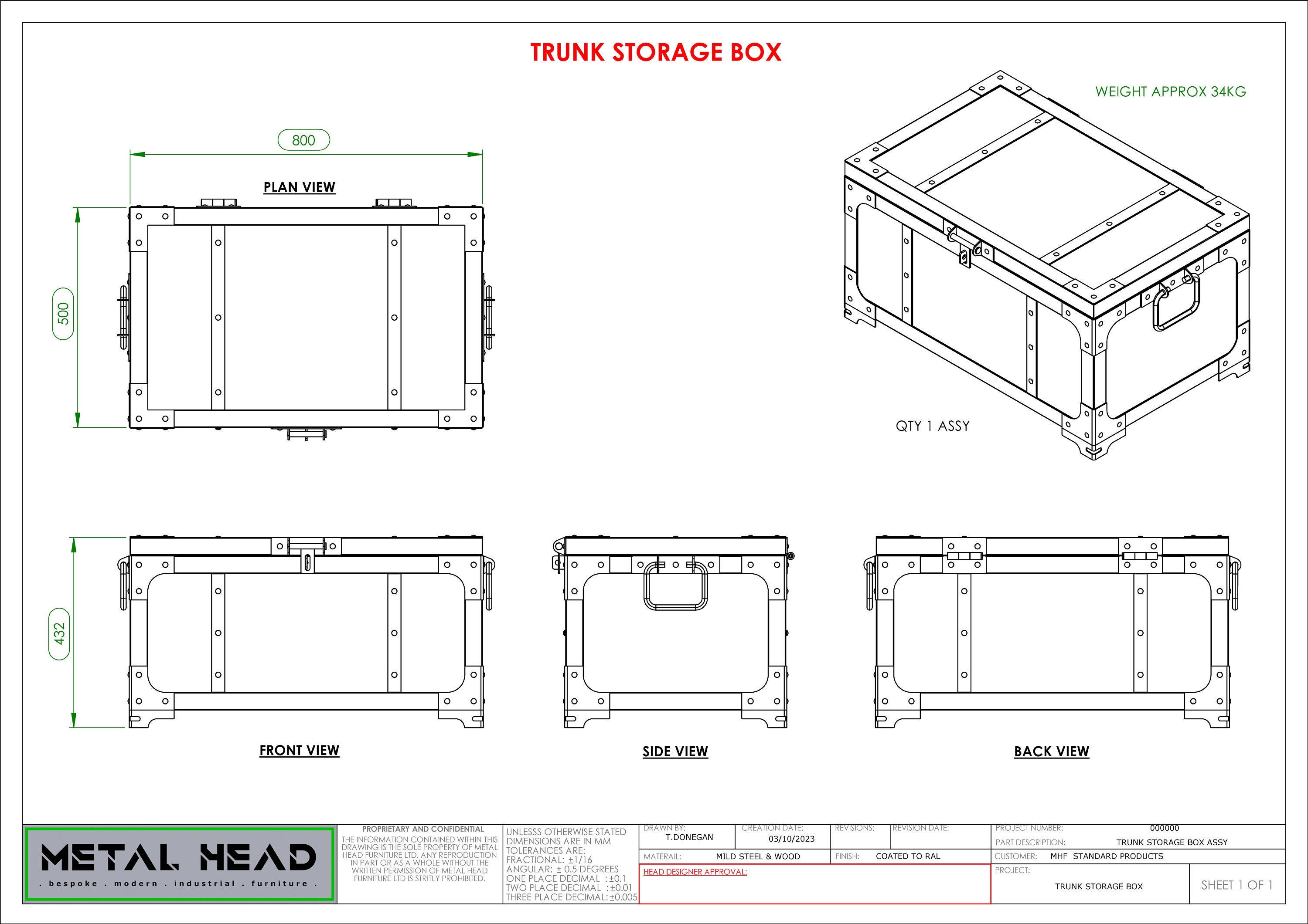 Trunk Box Storage Box Heavy Duty Storage Trunk With Metal Frame Trunk ...