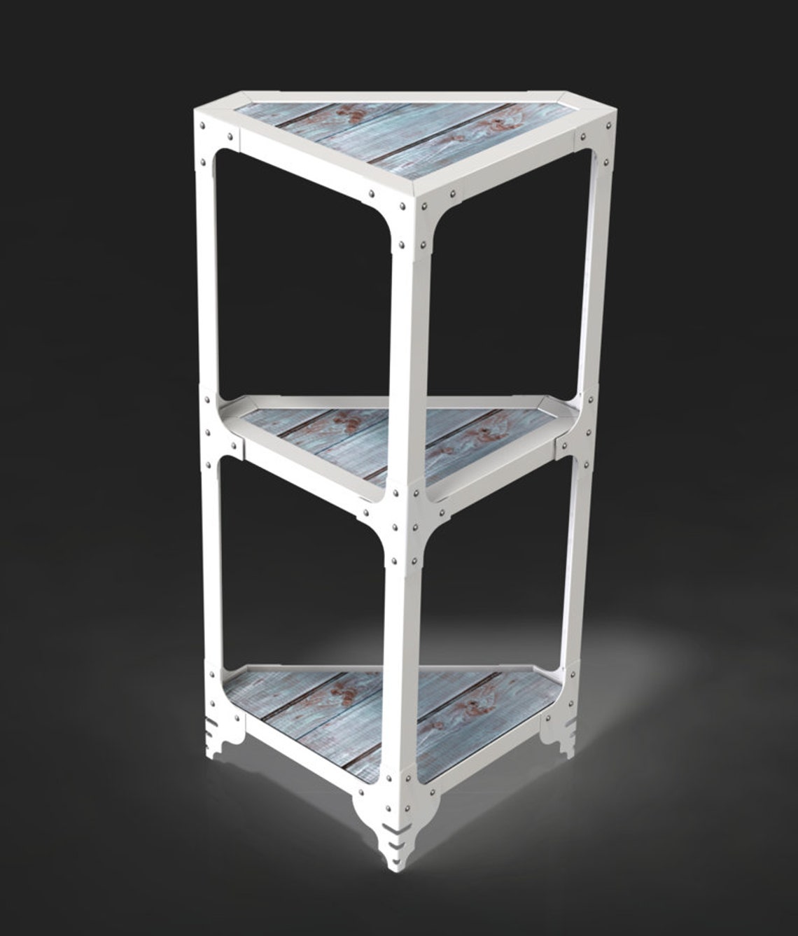 Corner Shelf Corner Unit With Shelves Industrial Style Corner Unit for ...