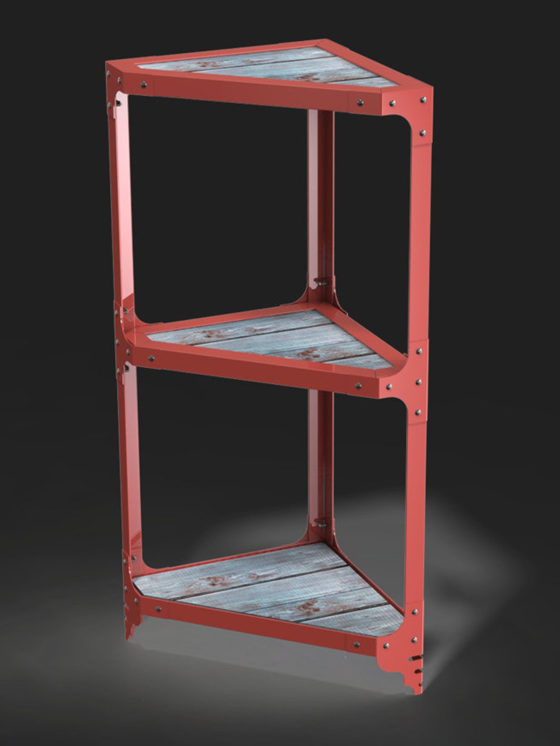 Corner Shelf Corner Unit With Shelves Industrial Style Corner Unit for ...