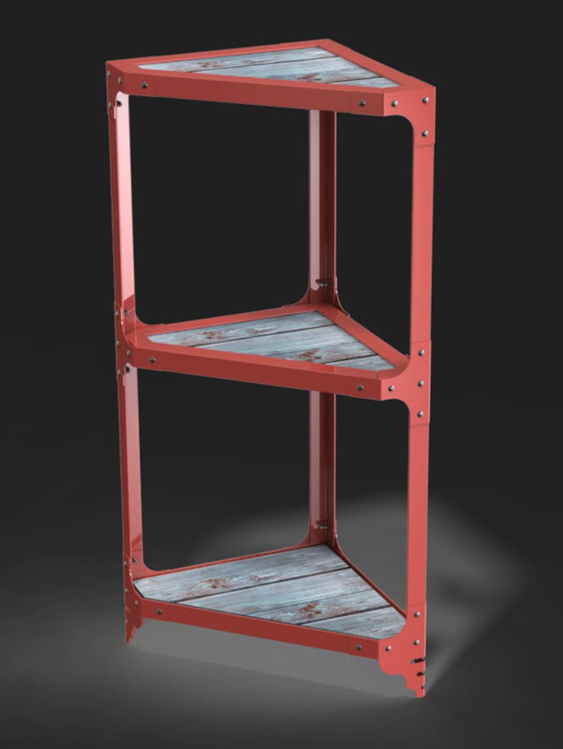 Corner Shelf Corner Unit With Shelves Industrial Style Corner Unit for ...