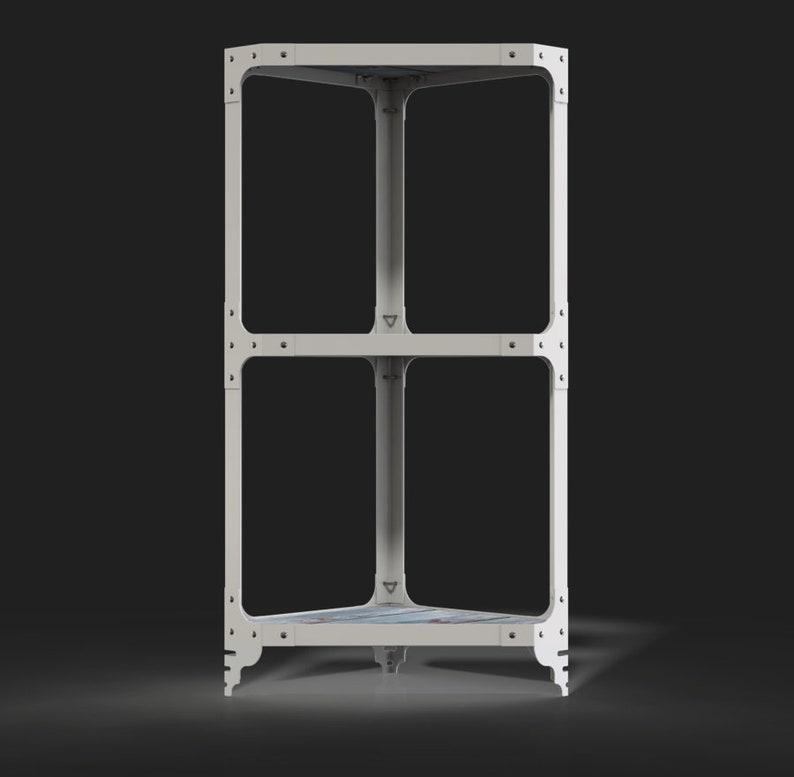 Corner Shelf Corner Unit With Shelves Industrial Style Corner Unit for ...