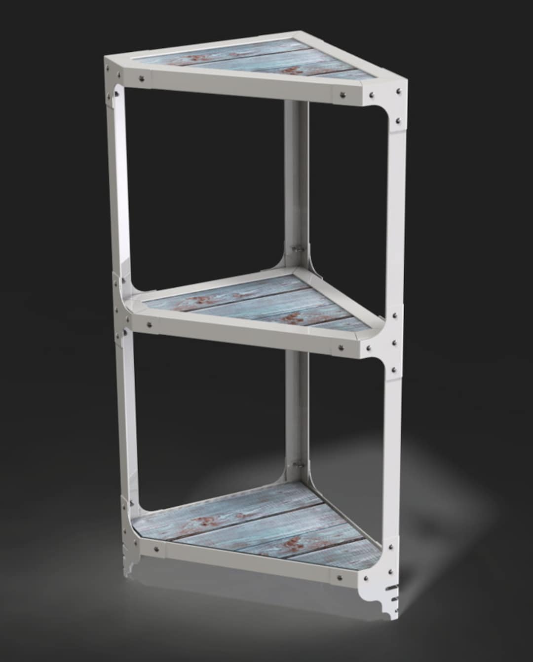 Corner Shelf Corner Unit With Shelves Industrial Style Corner Unit for ...