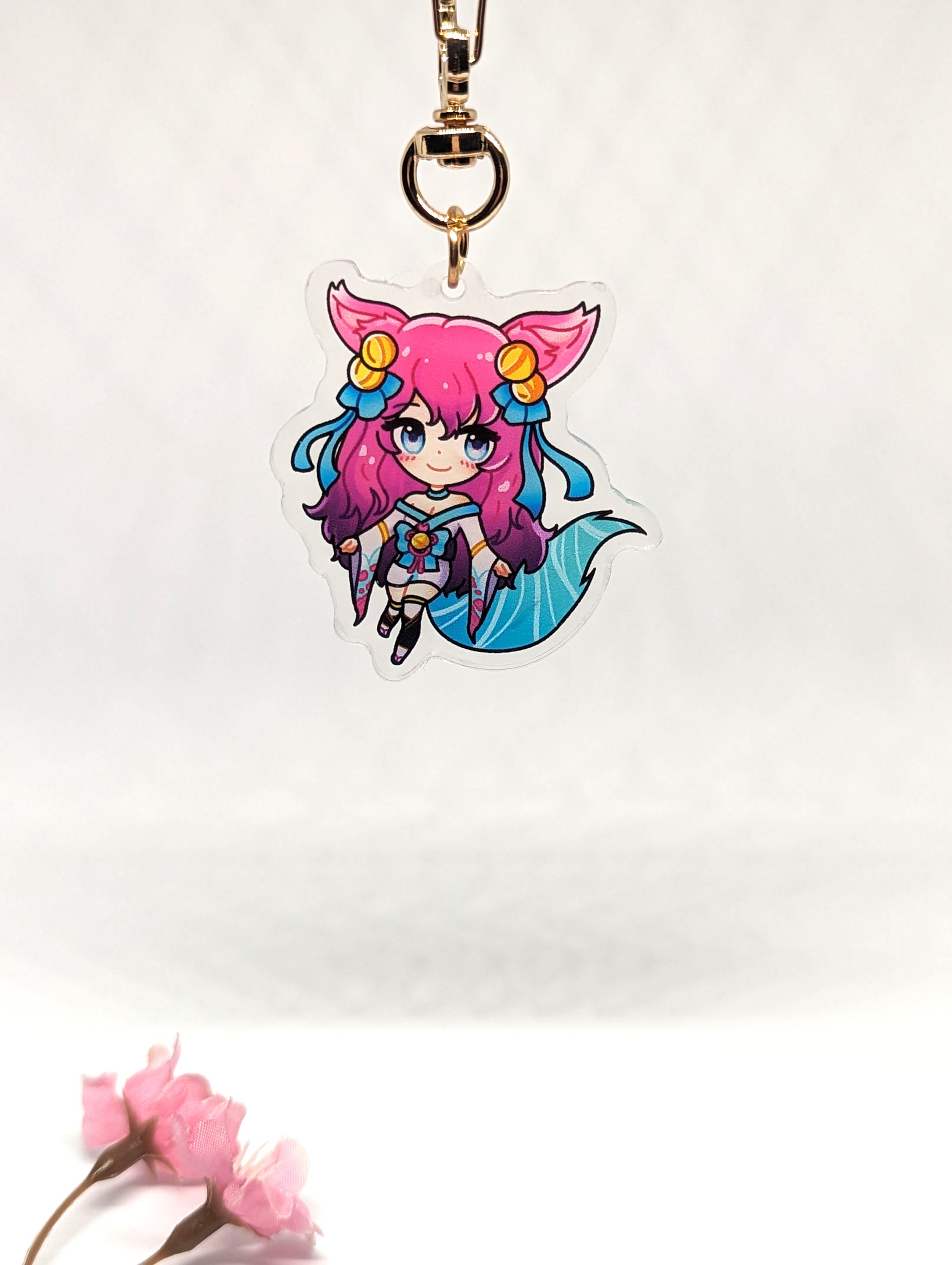 Ahri Keychain Spirit Blossom Acrylic Charm Double-sided - Etsy