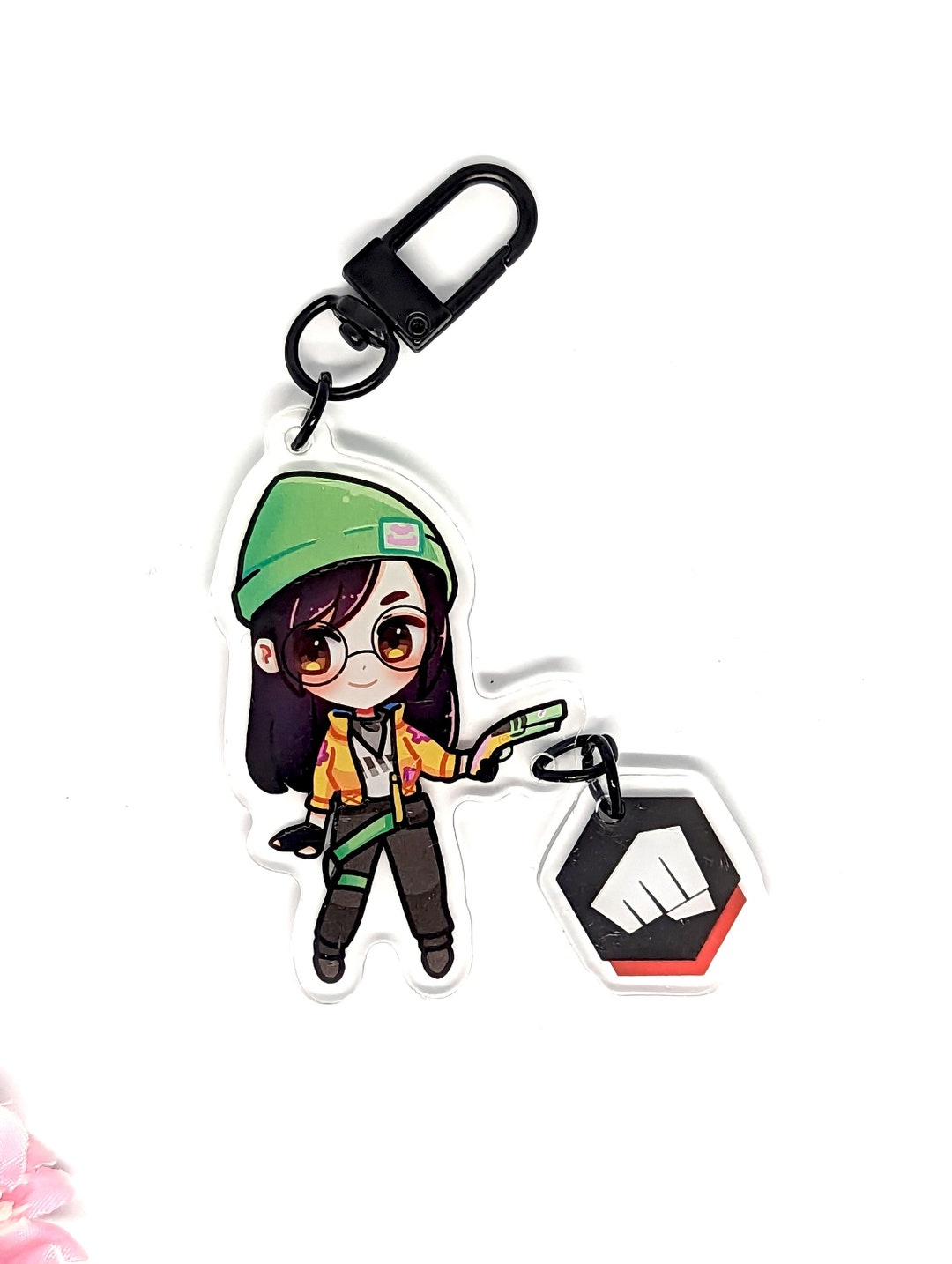 Valorant Killjoy Keychain With Gunbuddy Acrylic Charm Double-sided Gift ...