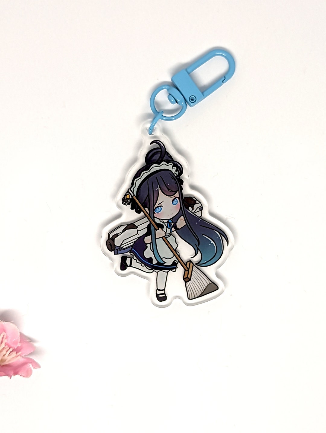 Maid Arisu Keychain Blue Archive Tendou Arisu Acrylic Charm Double ...