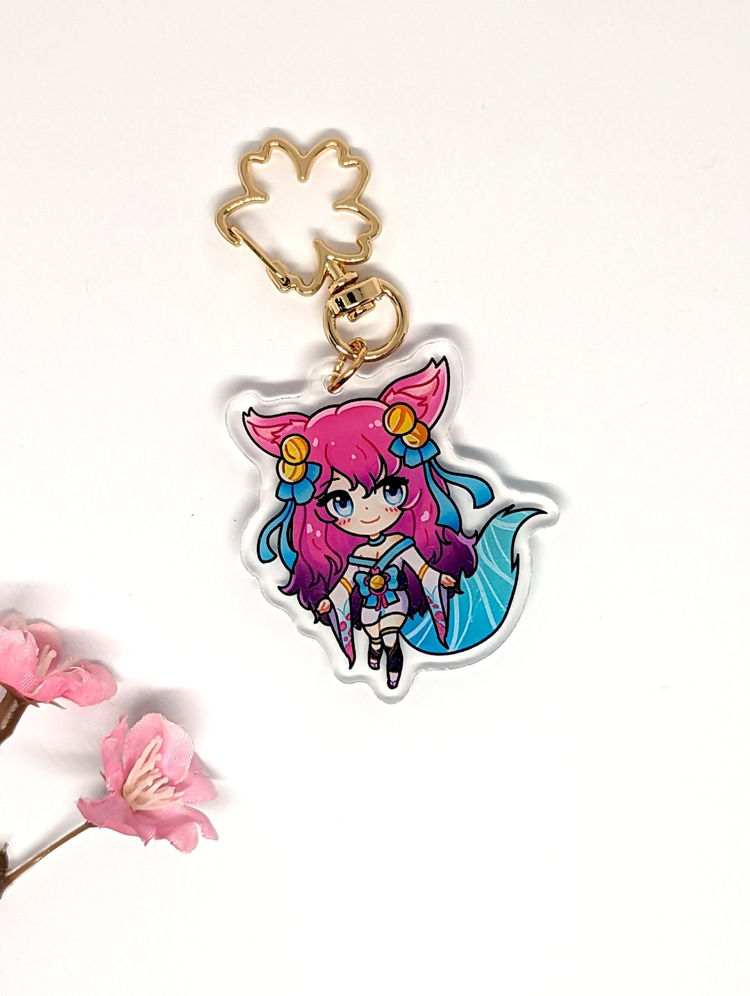 Ahri Keychain Spirit Blossom Acrylic Charm Double-sided - Etsy