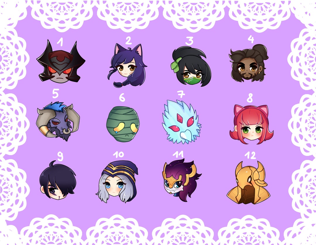 Lol Vinyl Sticker Aatrox Ahri Akali Akshan Alistar Amumu - Etsy
