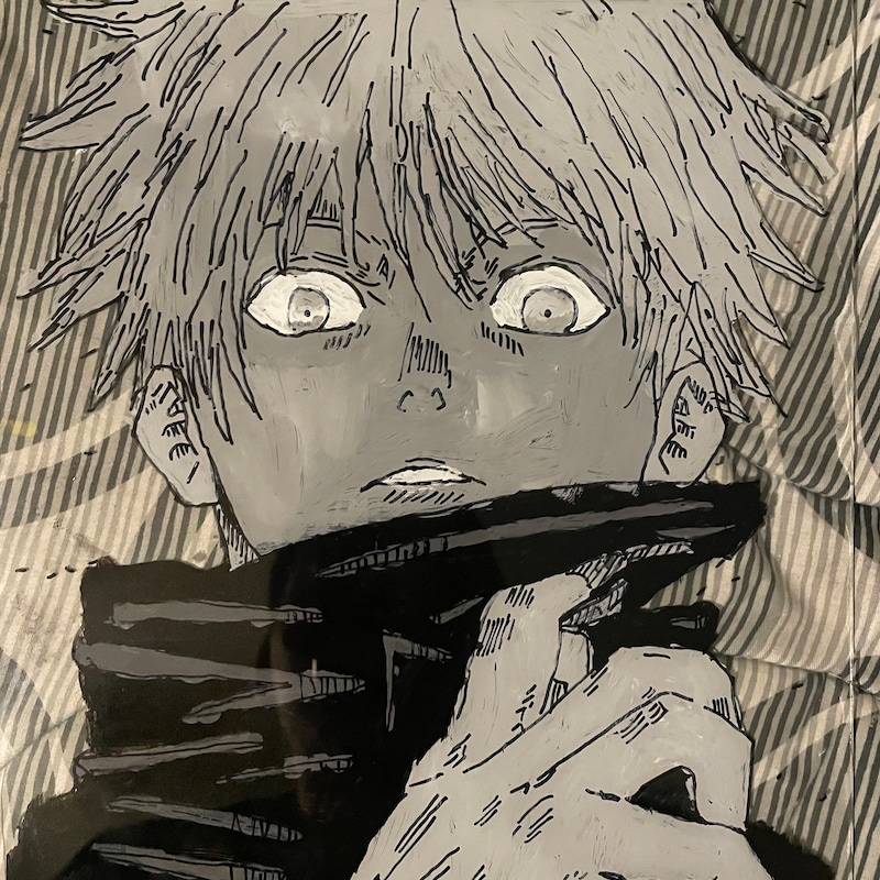 Gojo Satoru Glass Painting - Etsy