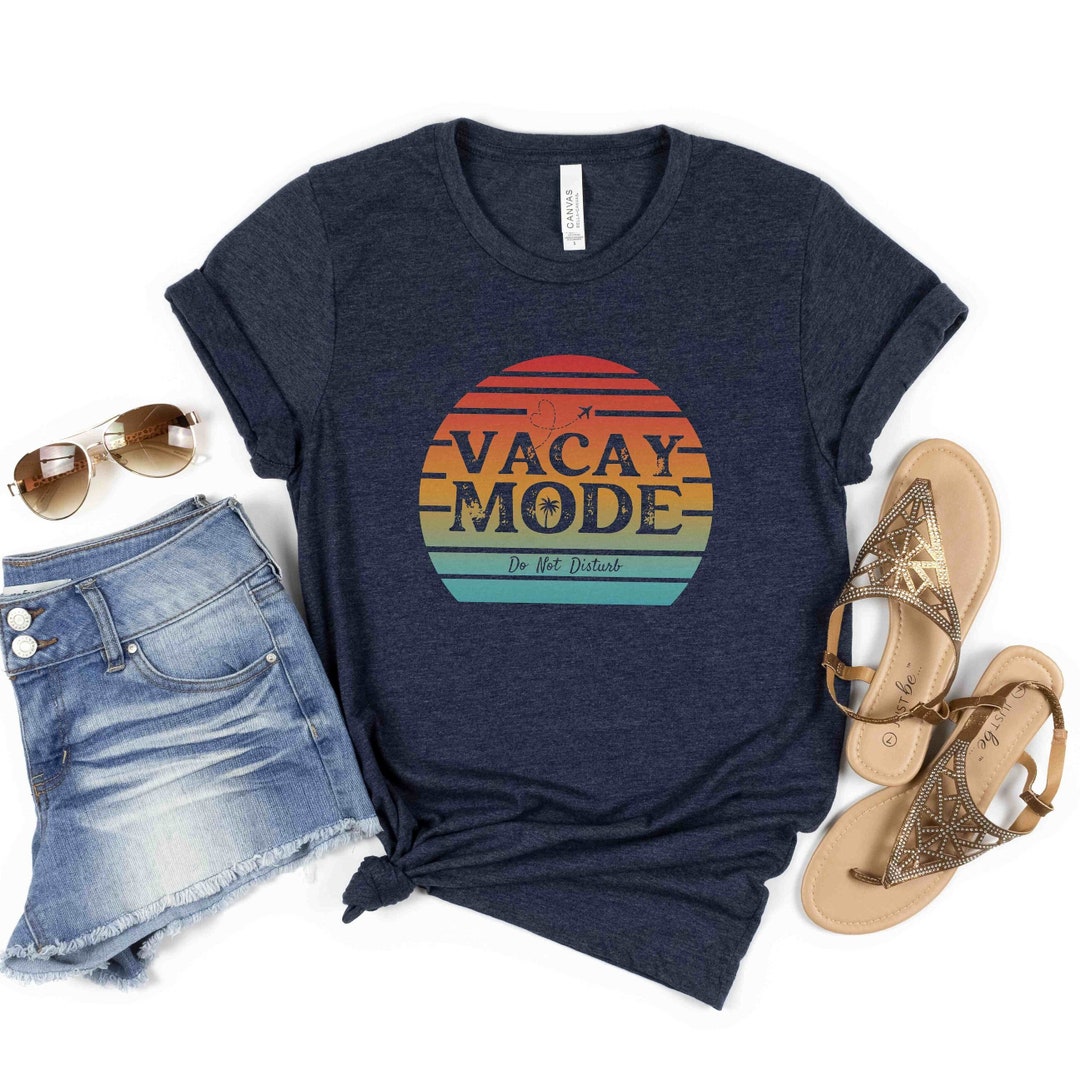 Vacay Mode Shirt, Vacay Vibes T-shirt, Vacation Mode Palm Tree Shirt ...