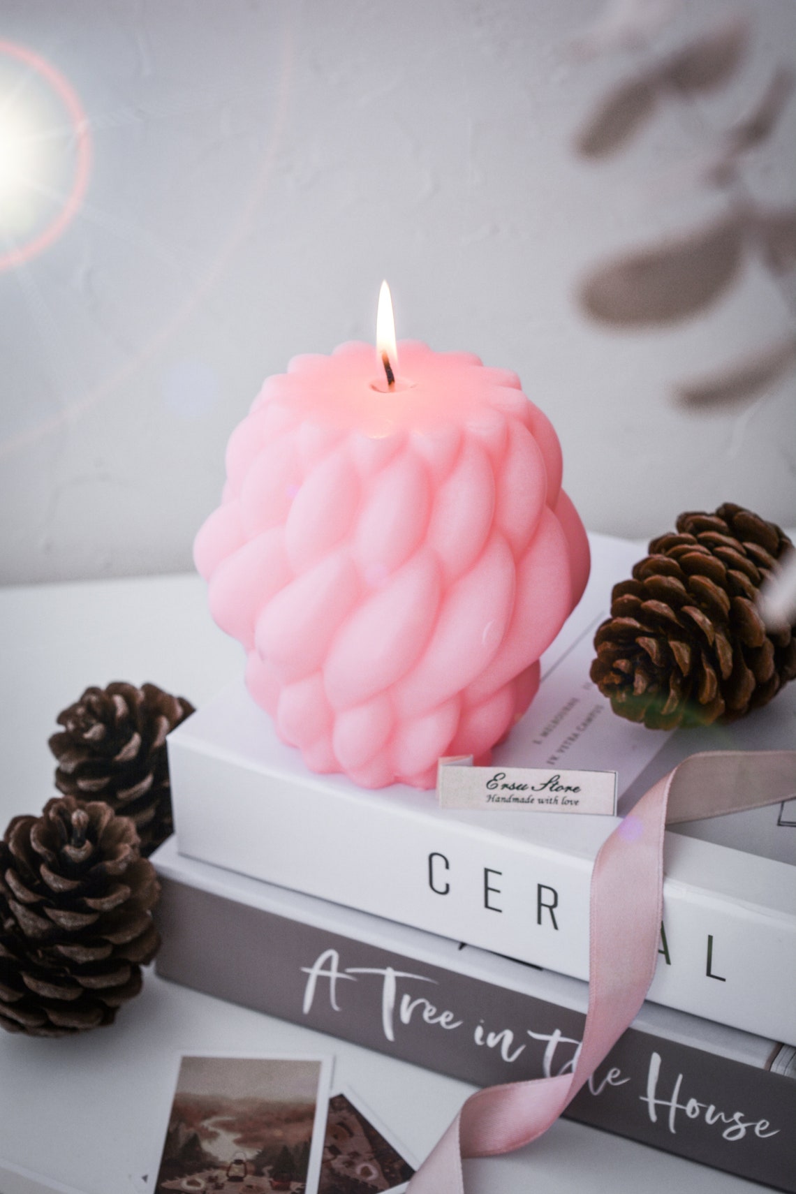 Sculptural Aesthetic Candle, Wavy Candle,scented Candle , Twisted ...