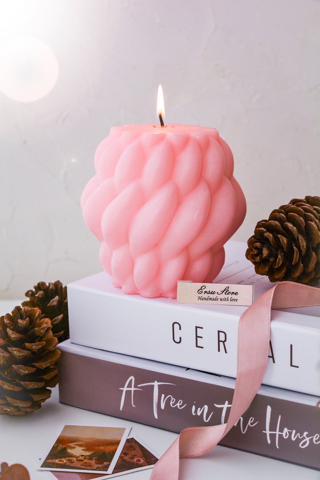 Sculptural Aesthetic Candle, Wavy Candle,scented Candle , Twisted ...