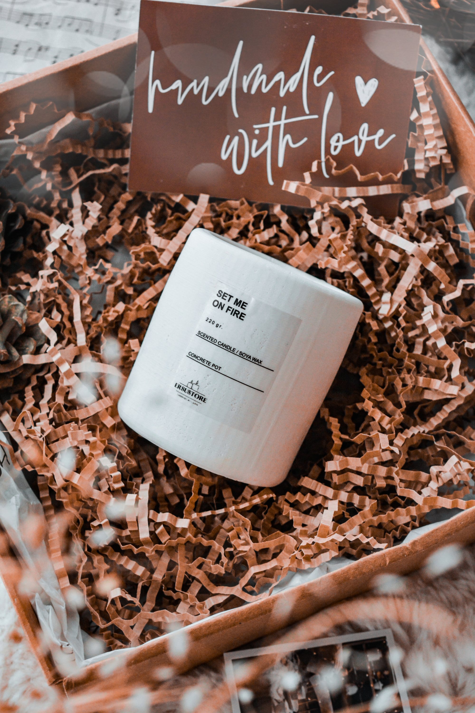 Concrete Luxury Decorative Candle Jars, Scented Wood Wick, Natural ...