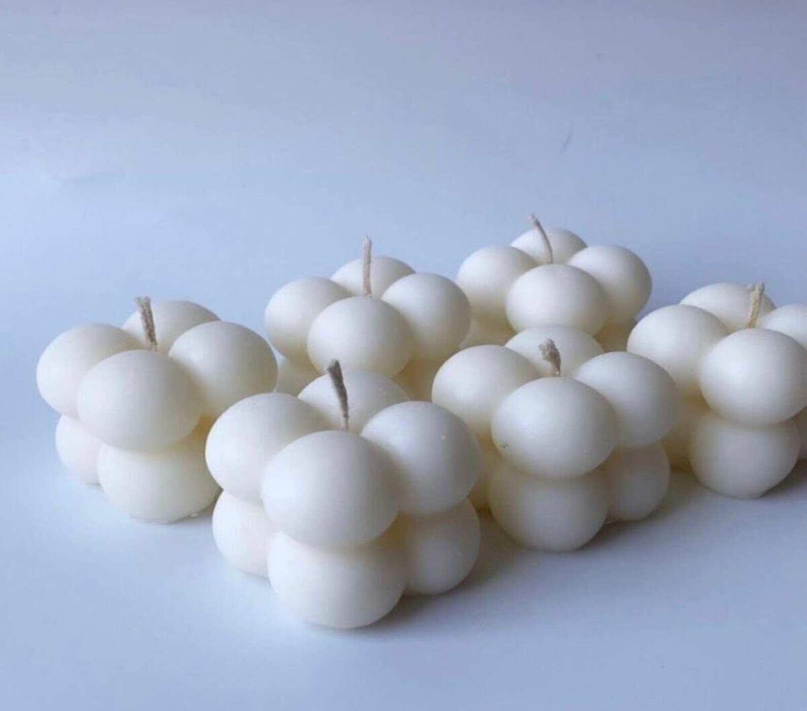 Set of 50 Mini Bubble Scented Candle- 100% Natural Soy Wax- Bubble ...