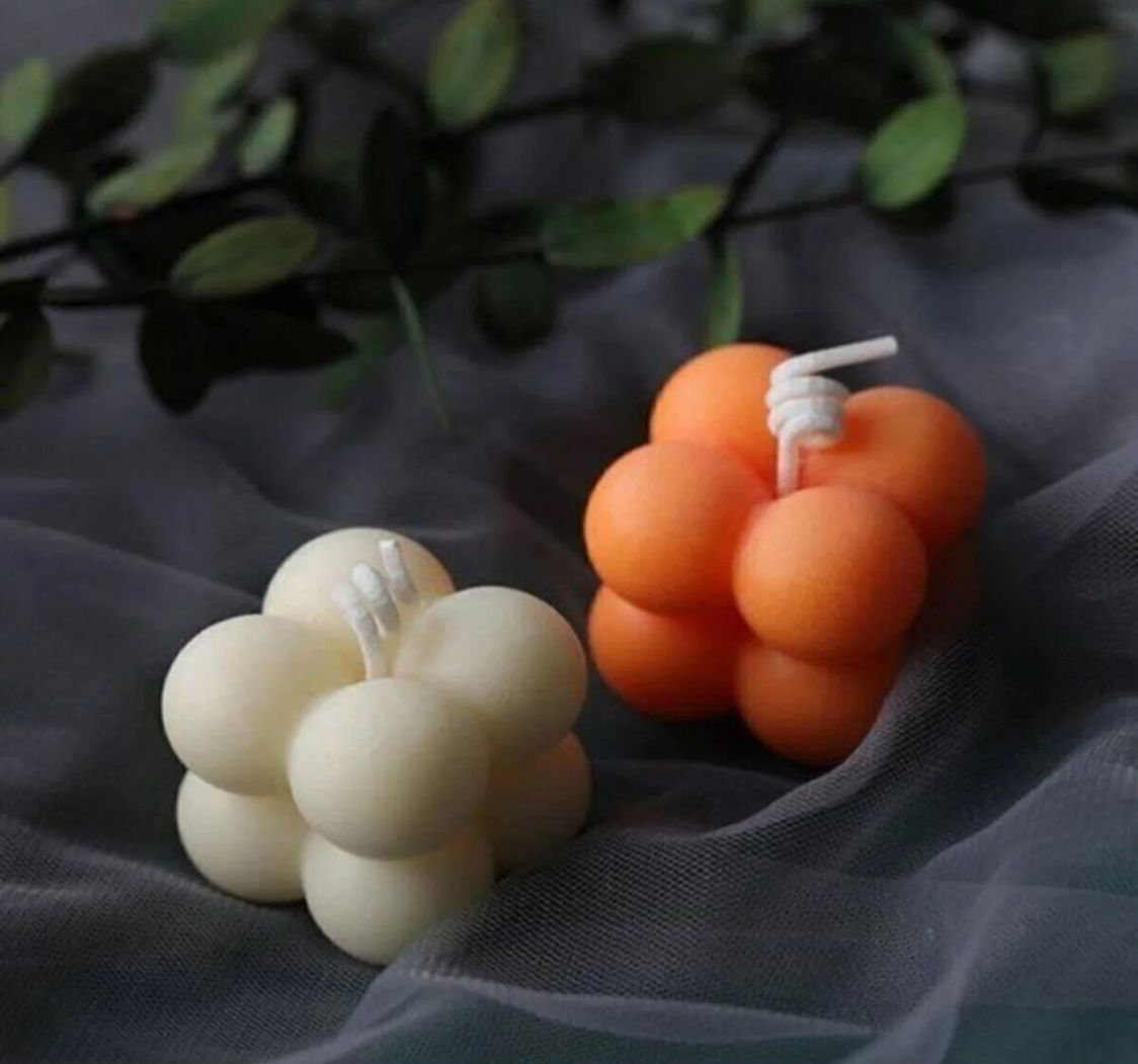 Set of 50 Mini Bubble Scented Candle- 100% Natural Soy Wax- Bubble ...