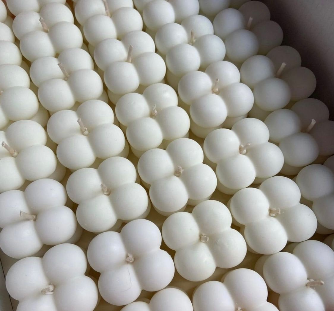 Set of 50 Mini Bubble Scented Candle- 100% Natural Soy Wax- Bubble ...