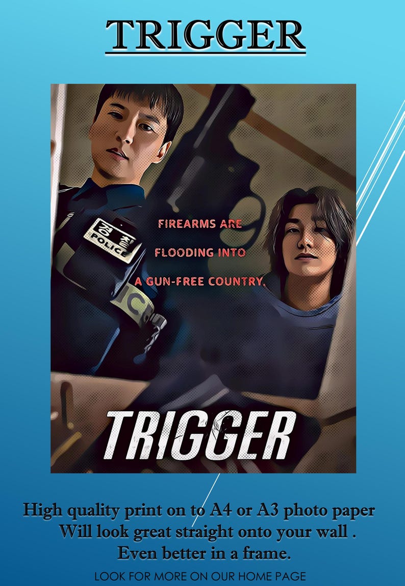 Trigger K-drama Wall Print | Korean Series Poster | Kdrama Lover Gift ...