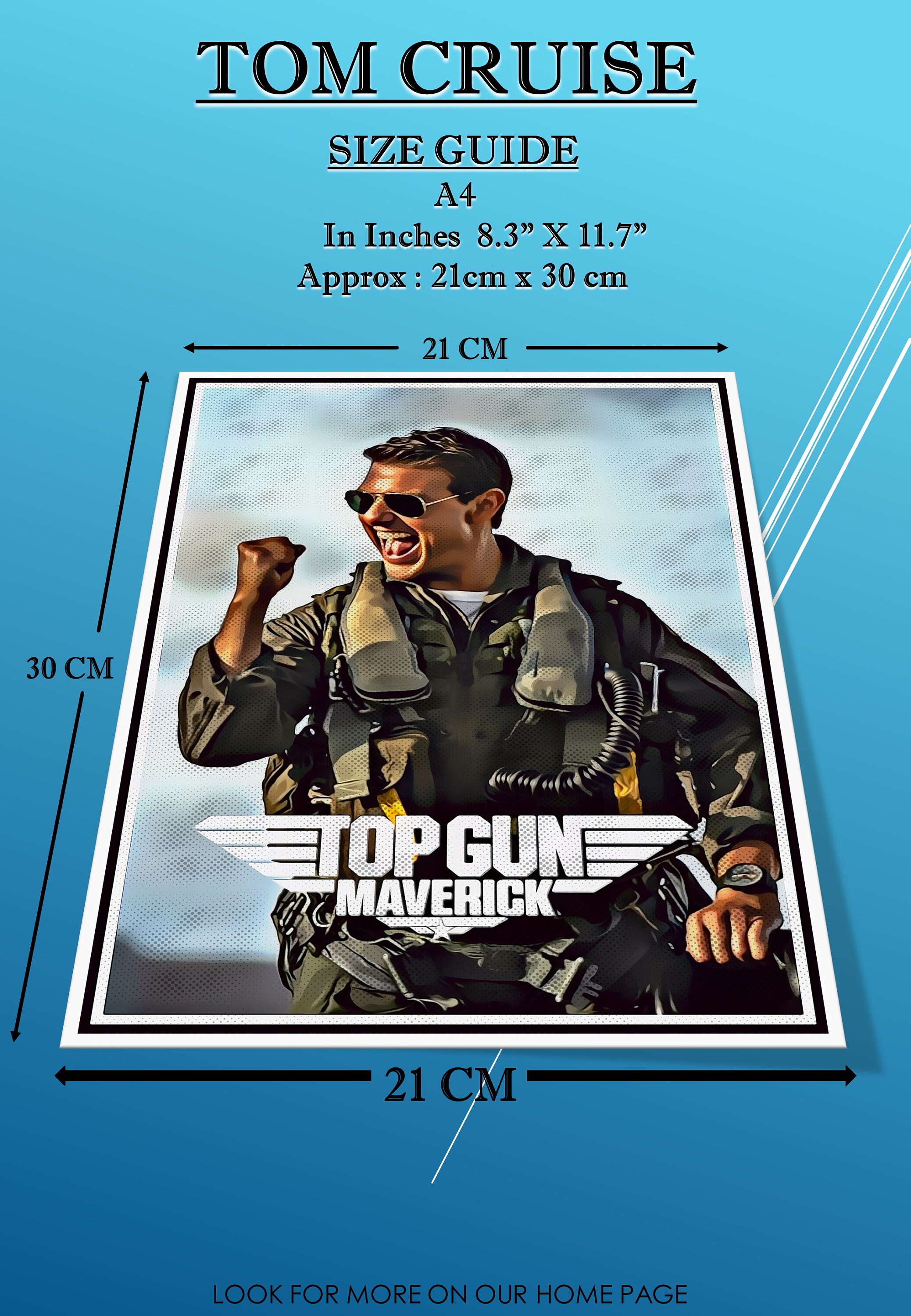 Tom Cruise Top Gun Maverick Poster Miles Teller Poster Glen - Etsy UK
