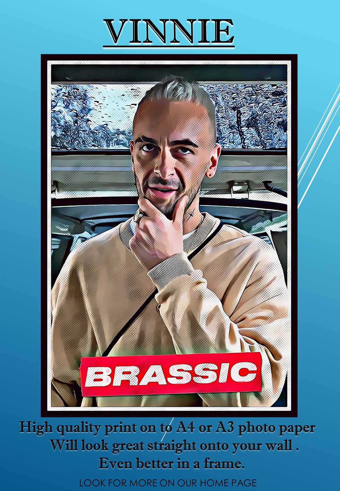 Brassic Cast Vinnie Erin Pop Art Style Tribute Poster - Etsy