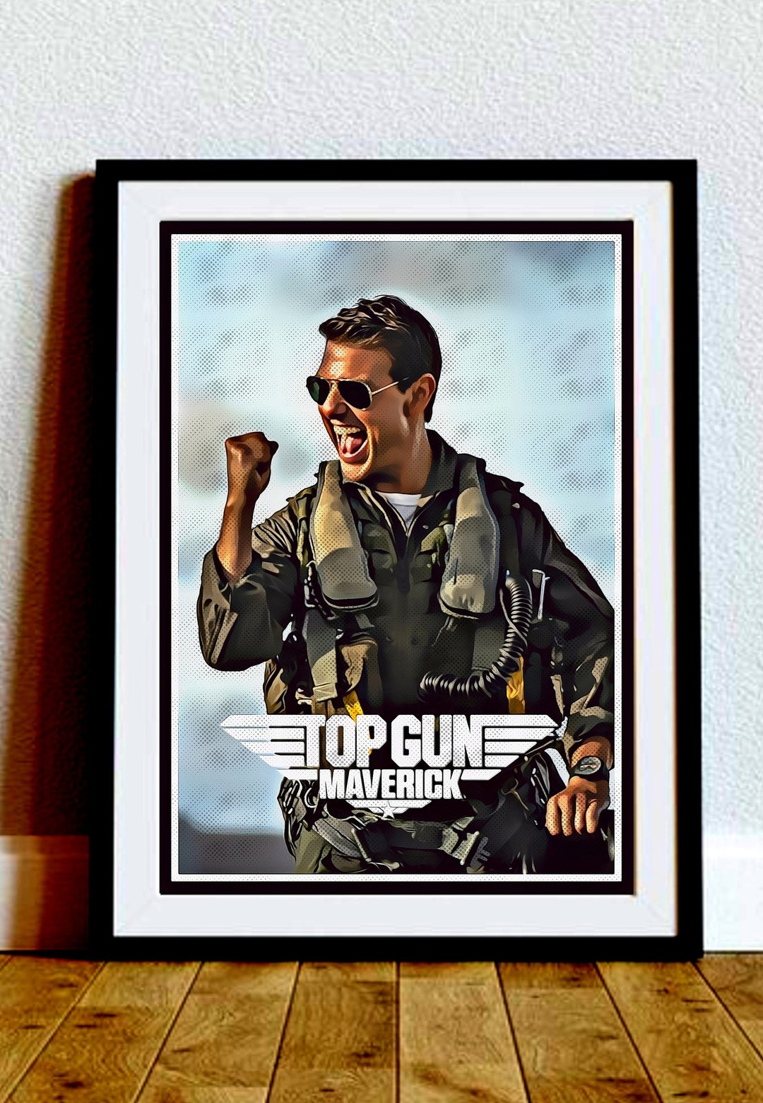 Tom Cruise Top Gun Maverick Poster Funky Pop Art Style, Wall Art, Home ...