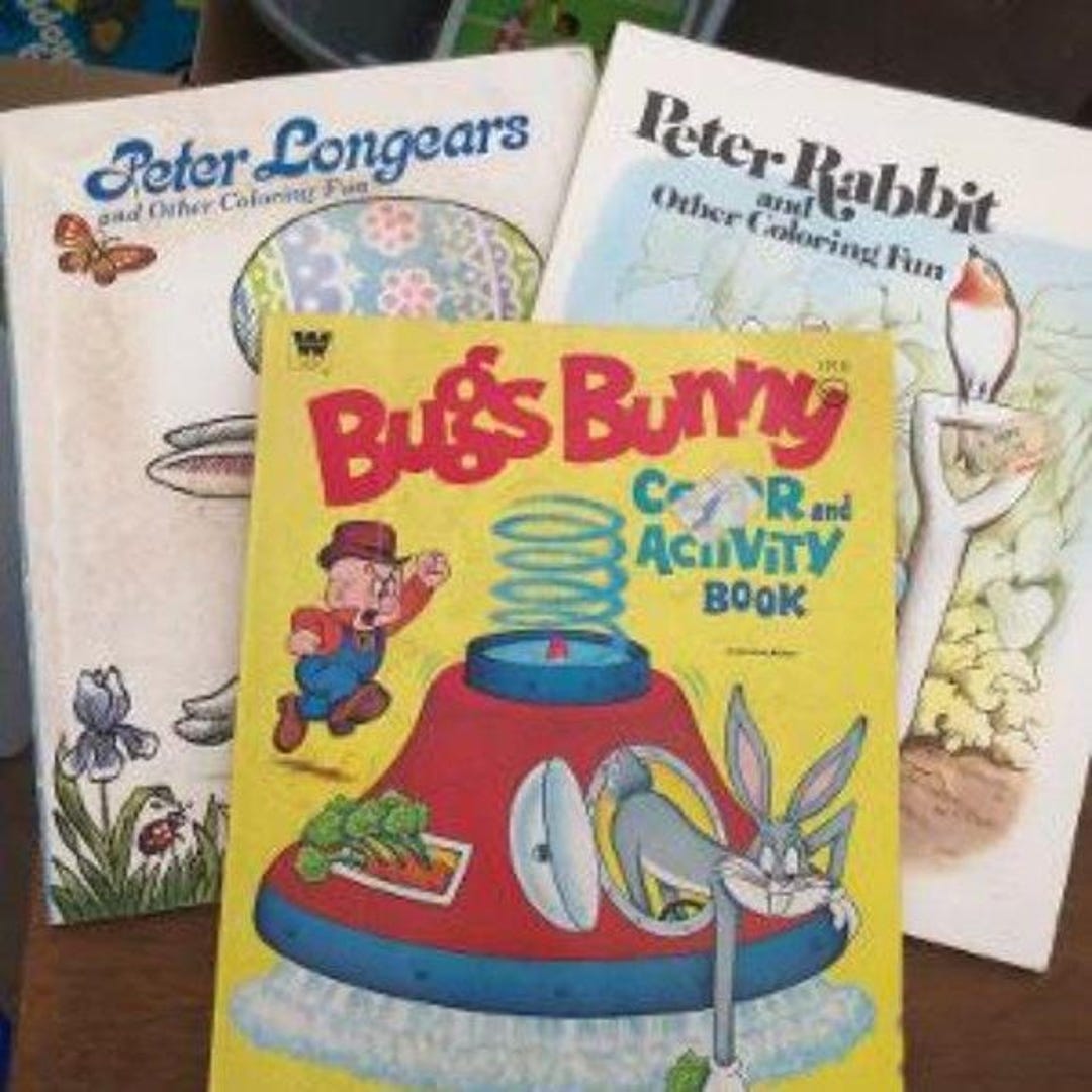 Vintage Coloring/activity Books 3 Total - Etsy