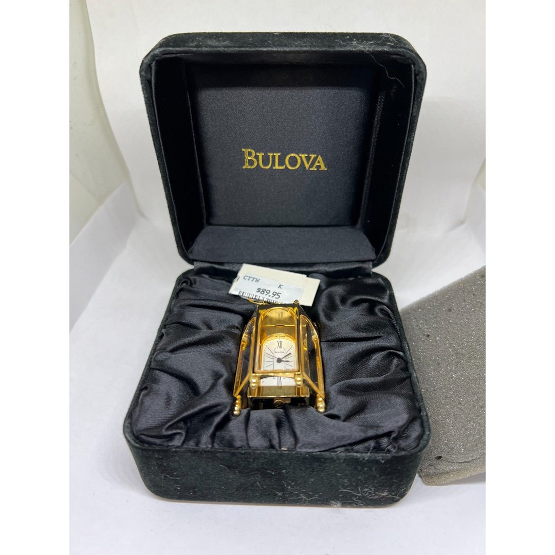 NIB Vintage BULOVA Mini Brass Lantern Desk Clock B0538 - Etsy