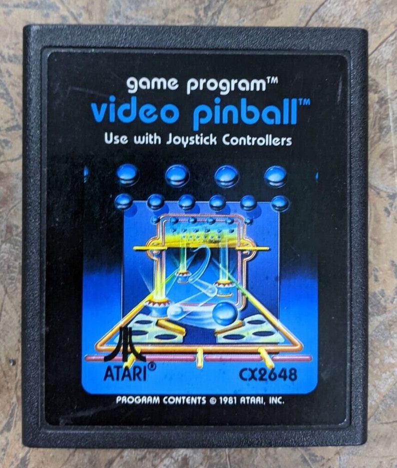 Video Pinball (atari 2600, 1980) - Game Only! - Etsy