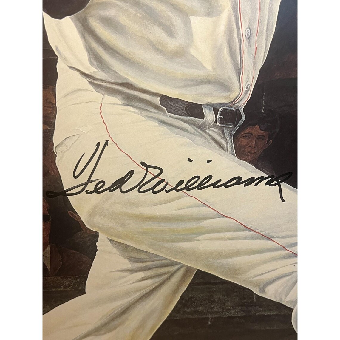 Vintage Authenticated 1985 Era Ted Williams Autographed Poster - Etsy