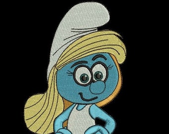 Smurf Embroidery Design Pes - Etsy