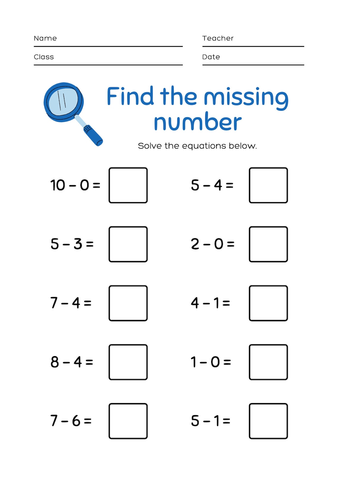 1st Grade Math Summer Worksheets | Addition | Subtraction | 28 Pages ...