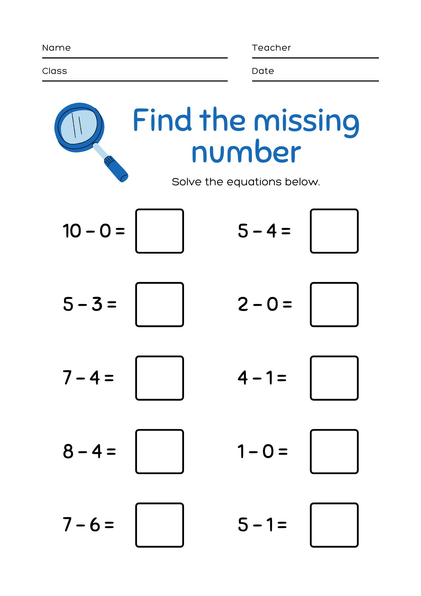 1st Grade Math Summer Worksheets Addition Subtraction 28 Pages Numbers