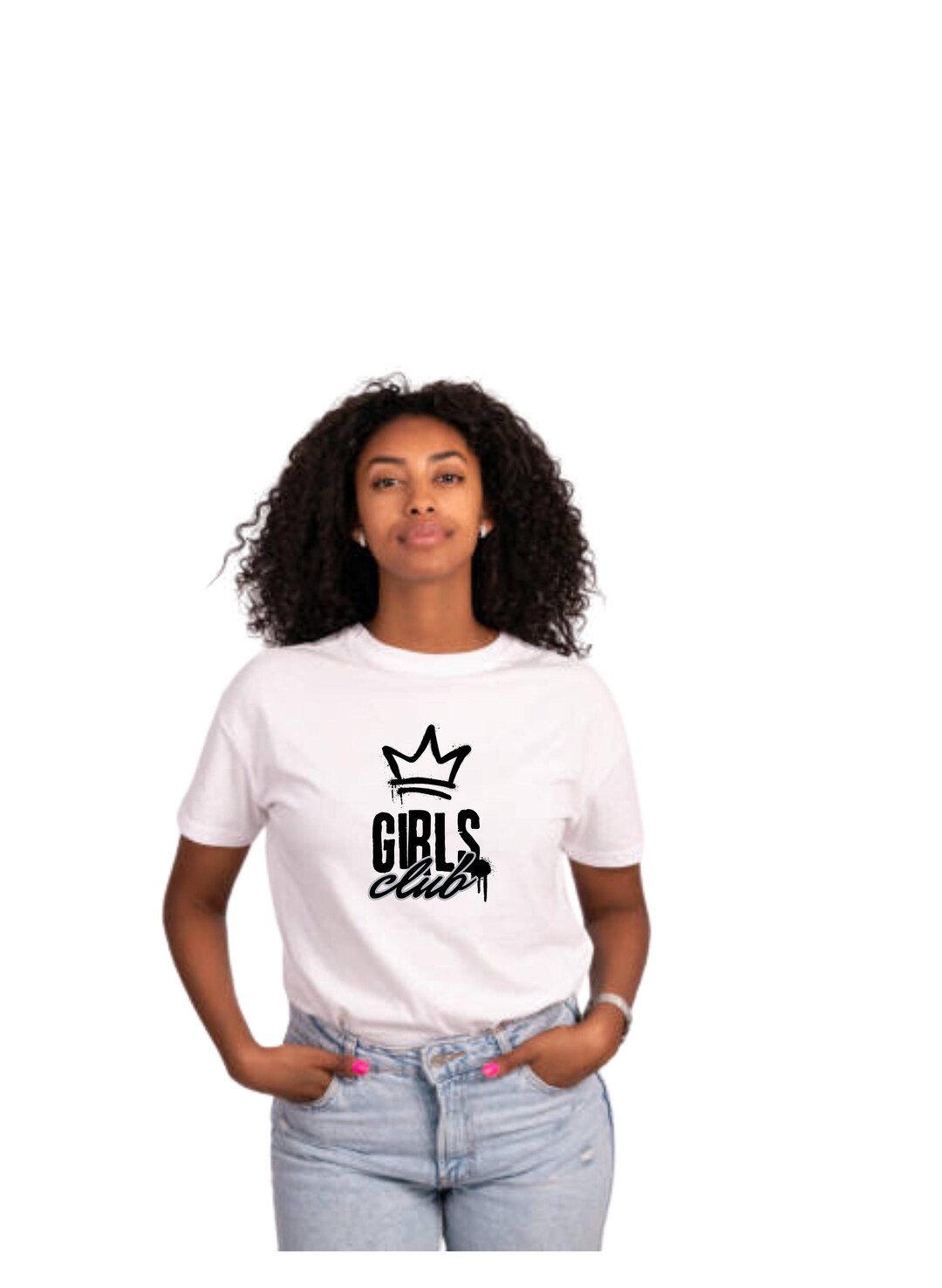 Girls Club Glitter T-shirt - Etsy