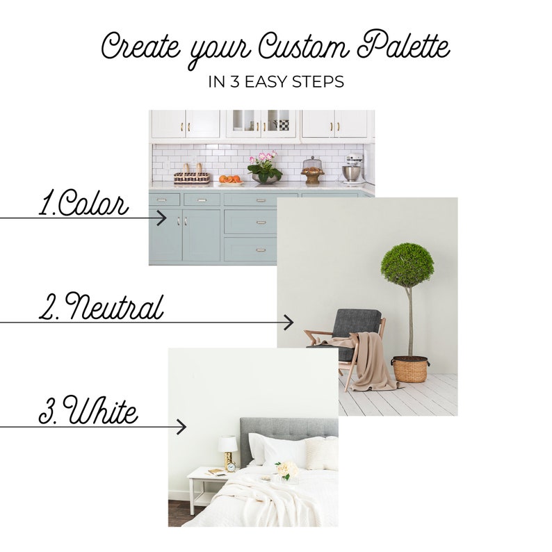 POWDER BLUE Benjamin Moore Paint Color Palette. for Home - Etsy