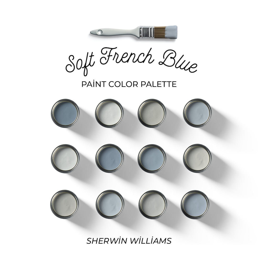 SOFT FRENCH BLUE Sherwin Williams Paint Color Palette for Home - Etsy ...