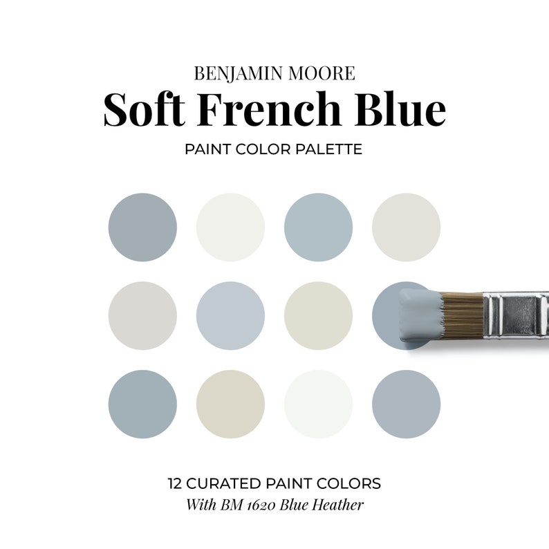 SOFT FRENCH BLUE Benjamin Moore. Interior Design Paint Color - Etsy