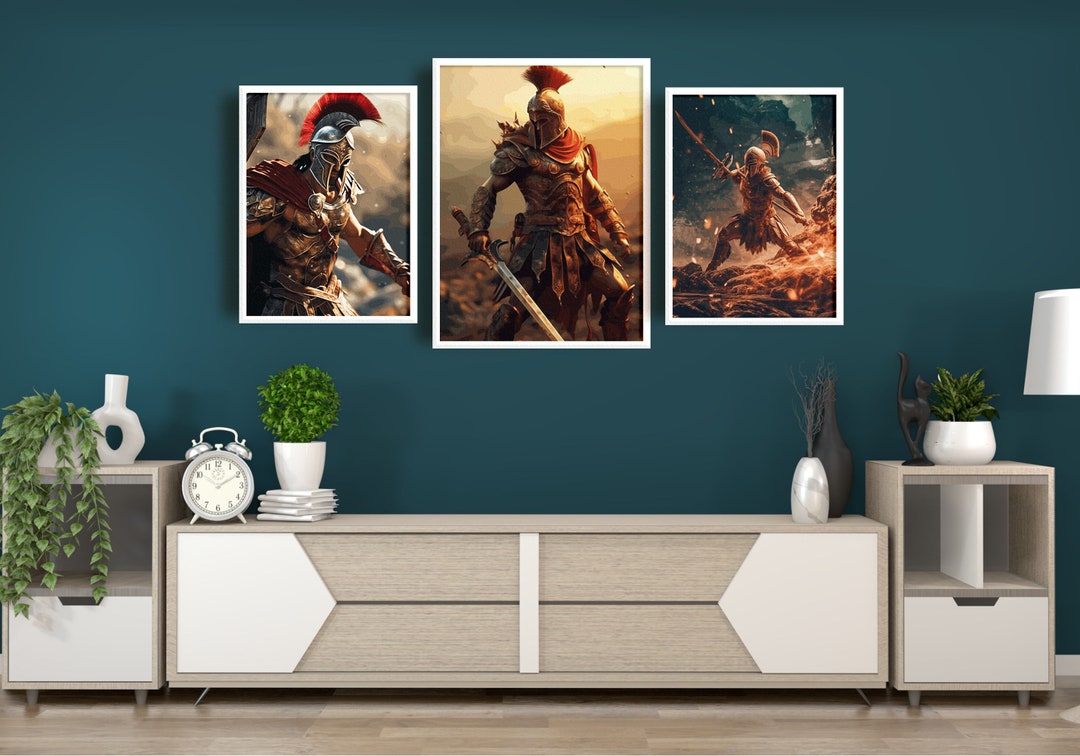 ARES Posters Illustration, Greek Mythology, Set of 5, Printable ...