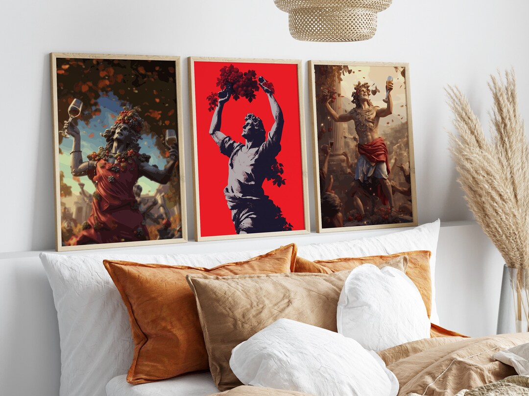 DIONYSUS Posters Illustration, Greek Mythology, Set of 6, Printable ...