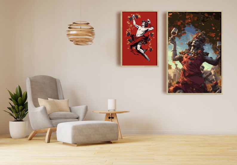 DIONYSUS Posters Illustration Greek Mythology Set of 6 - Etsy