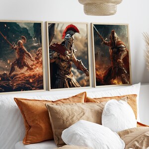 ARES Posters Illustration, Greek Mythology, Set of 5, Printable ...